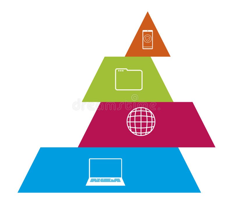 Pyramid with Infographic and Business Icons Stock Illustration ...