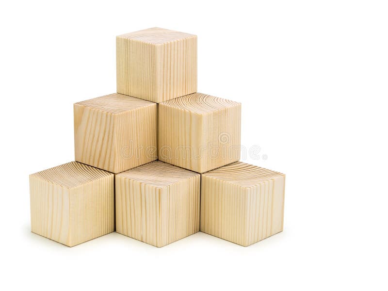 Pyramid Combined from Ten Wooden Cubes Stock Photo - Image of children ...
