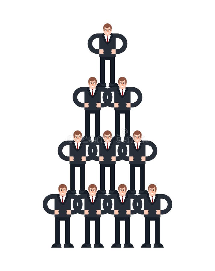 Pyramid Company Structure Leader. Subordination System Business Stock ...