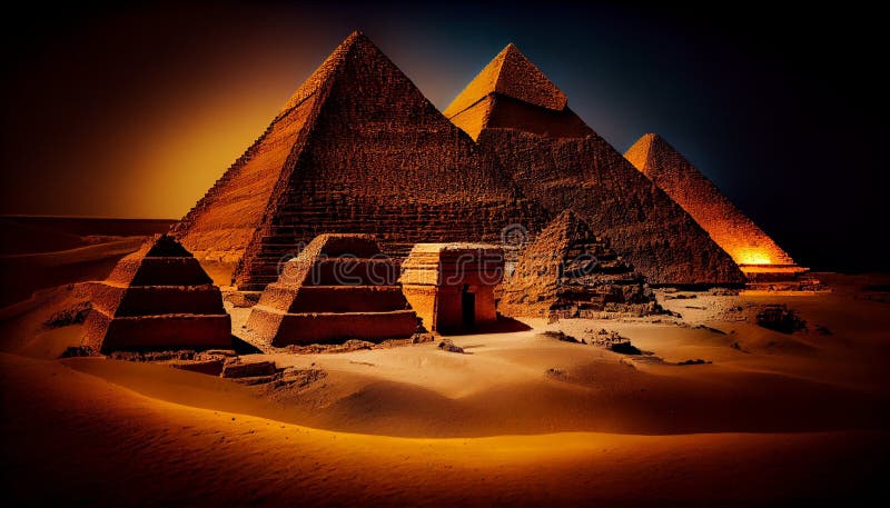 Pyramid Complex Ai Generated Stock Image - Image of pyramid, pryamids ...