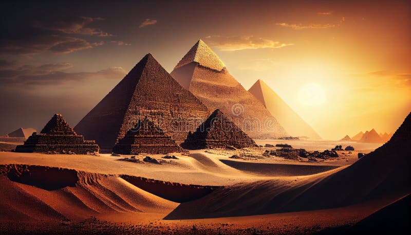 Pyramid Complex Ai Generated Stock Photo - Image of desert, ancient ...