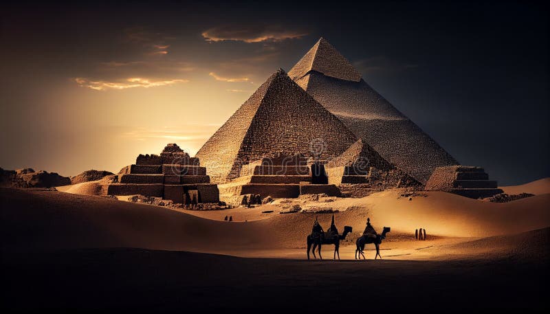 Pyramid Complex Ai Generated Stock Illustration - Illustration of ...