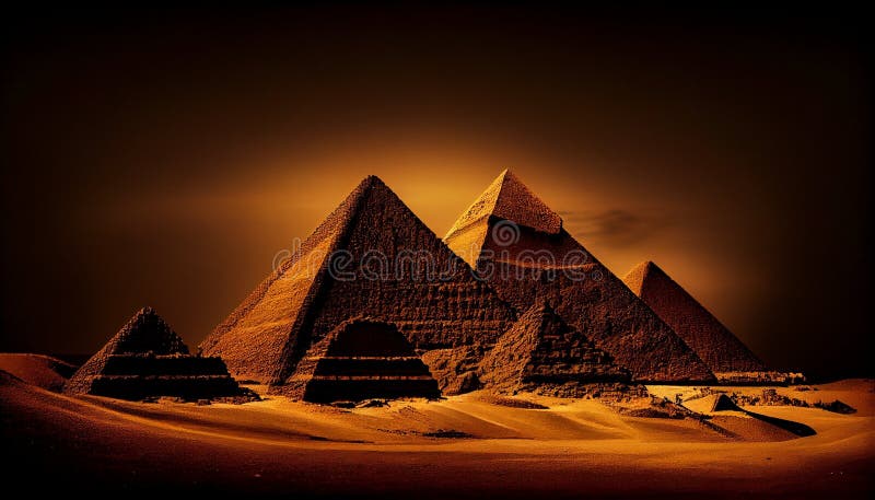 Pyramid Complex Ai Generated Stock Image - Image of generated, stone ...