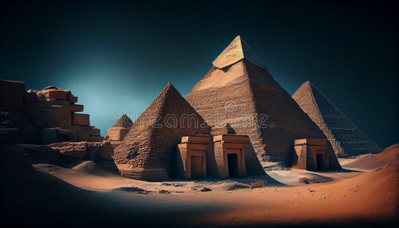 Pyramid Complex Ai Generated Stock Photo - Image of afar, landmark ...