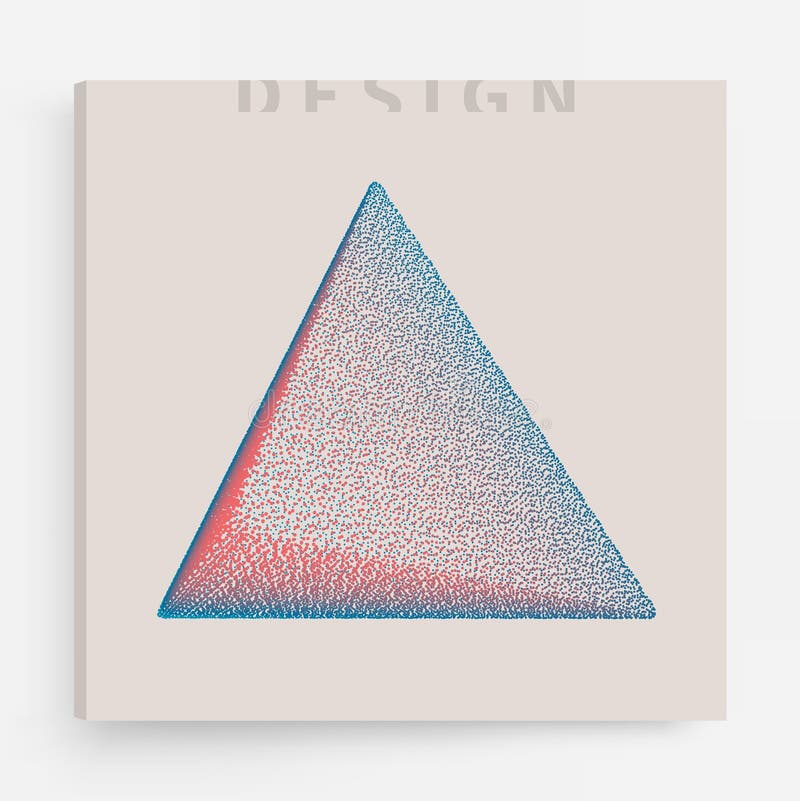 Pyramid Consisting of Small Particles. Cover Design Template. Object ...