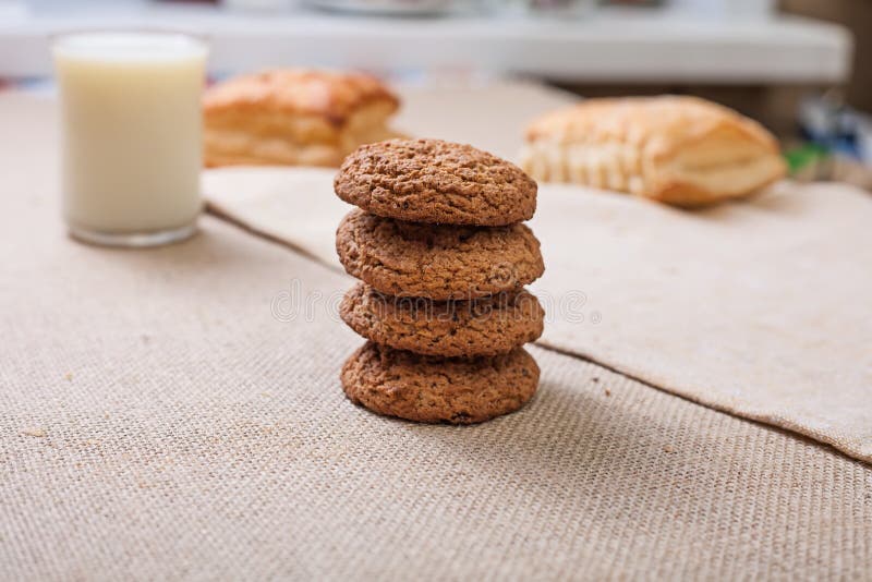 Pyramid of cookies stock photo. Image of horizontal, fresh - 94454028
