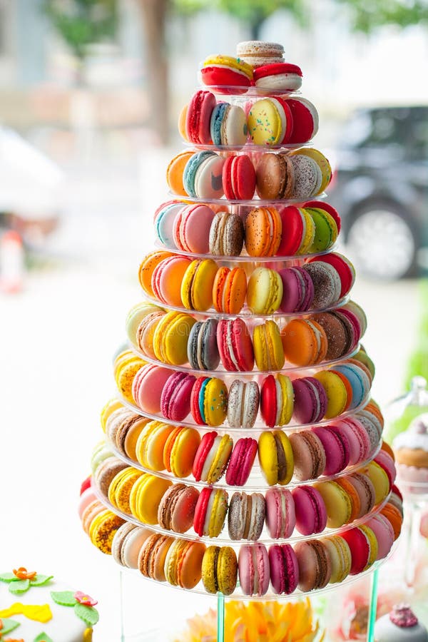 Pyramid of cookies stock image. Image of macaroon, biscuits - 46194399