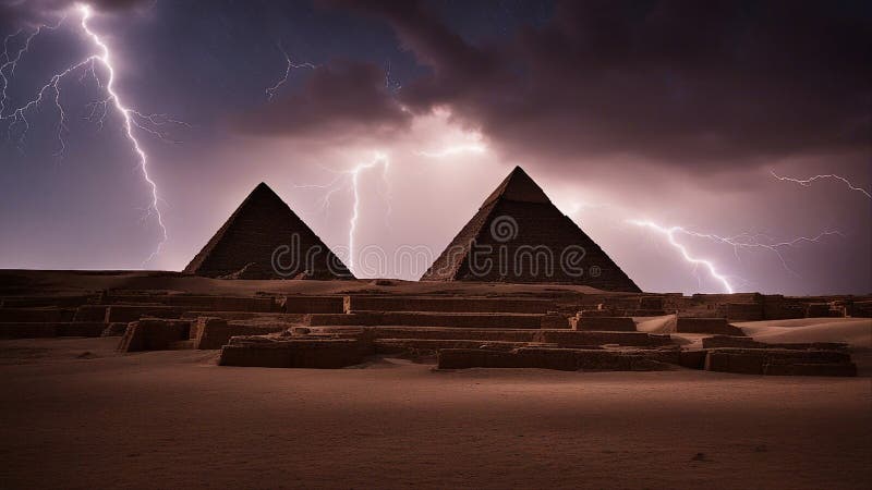 The Pyramid a Cosmic Dance of Forces, Where the Pyramid and Lightning ...