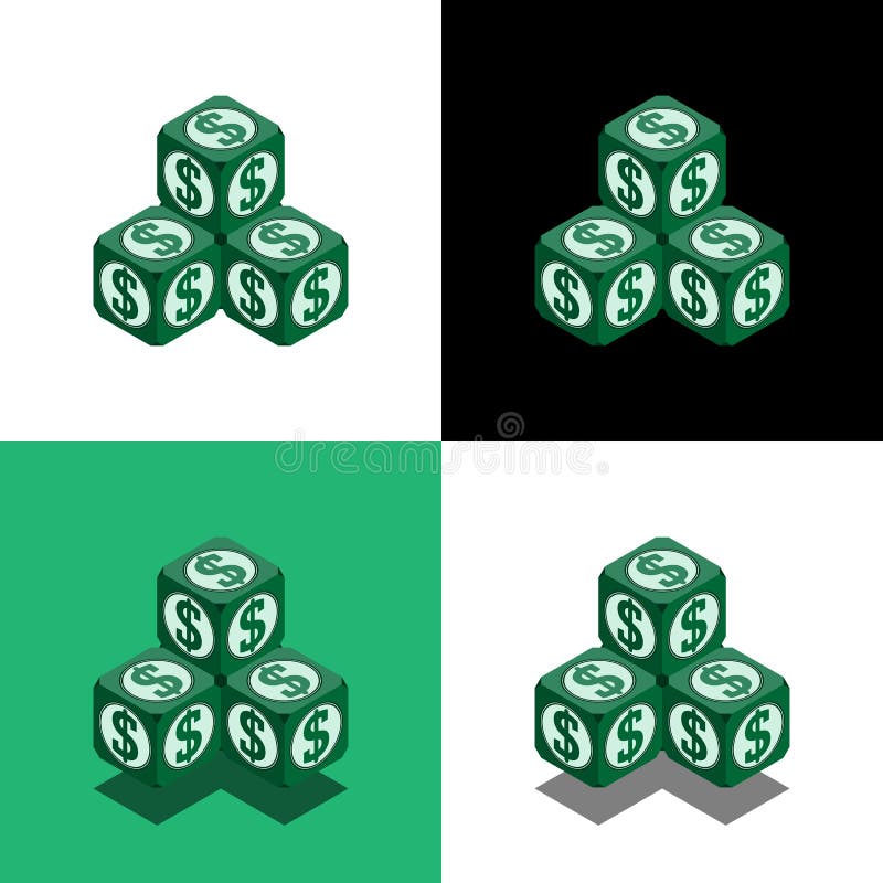 Pyramid of the Cubes with Dollar Logo in Isometric View Stock Vector ...