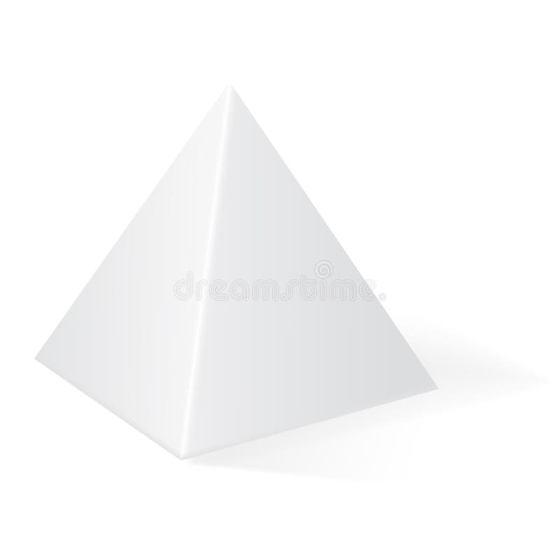 White Pyramid Mockup. 3d Template Stock Vector - Illustration of mock ...