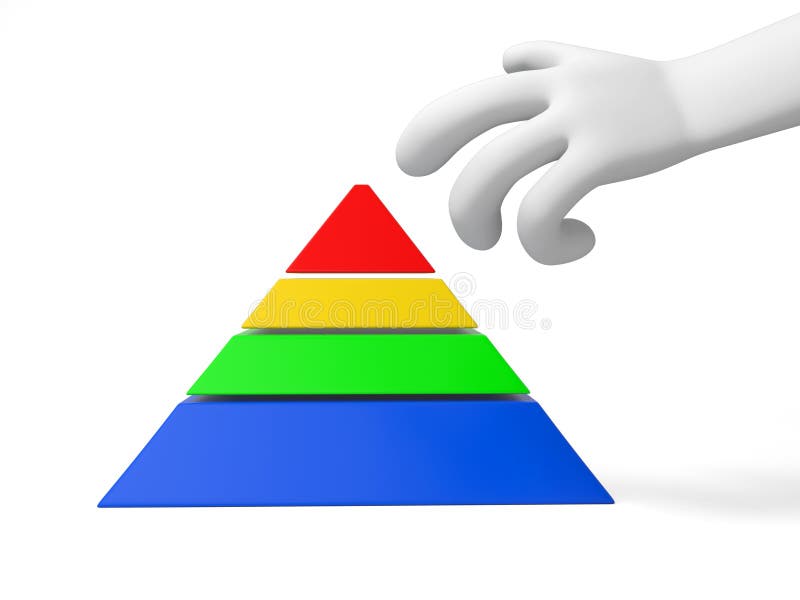 Hand and pyramid stock vector. Illustration of holding - 9430022