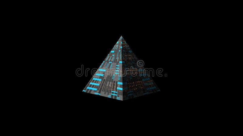 Pyramid to sun - 3D render stock video. Video of full - 35390089