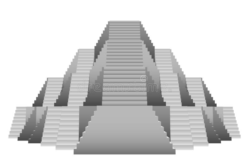 Pyramid Design Construction Front View Line Drawing Stock Vector ...