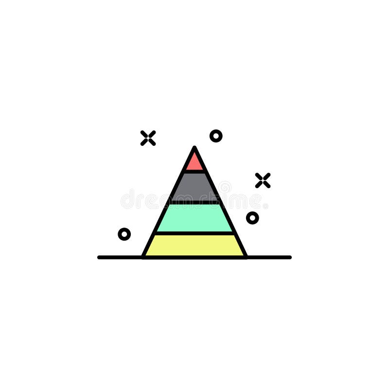Pyramid Diagram Colored Icon. Element of Colored Business Chart Icon ...