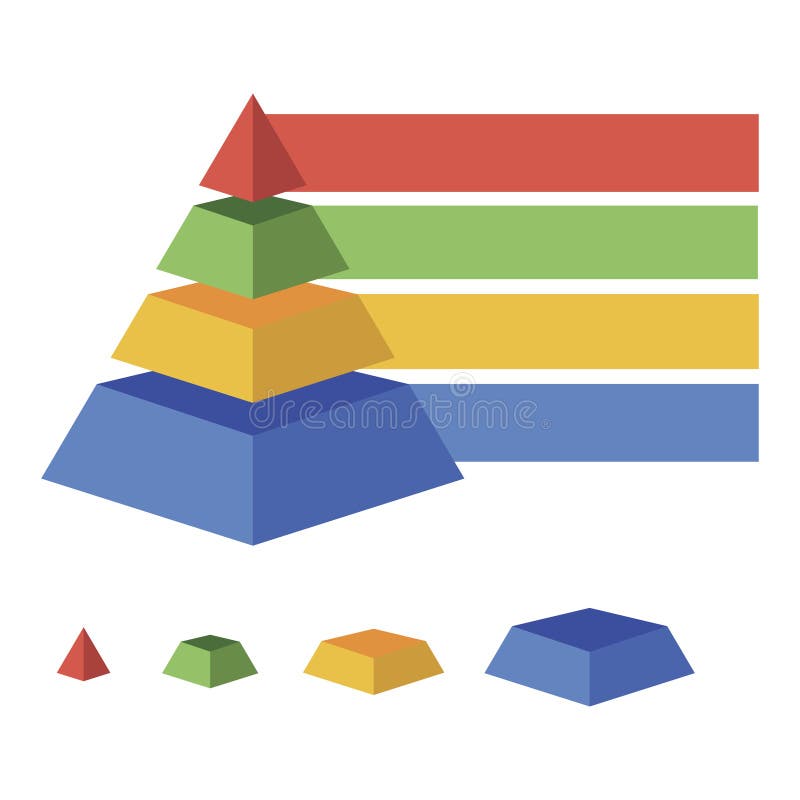 Pyramid Diagram Illustration. Infographic Elements Stock Vector ...