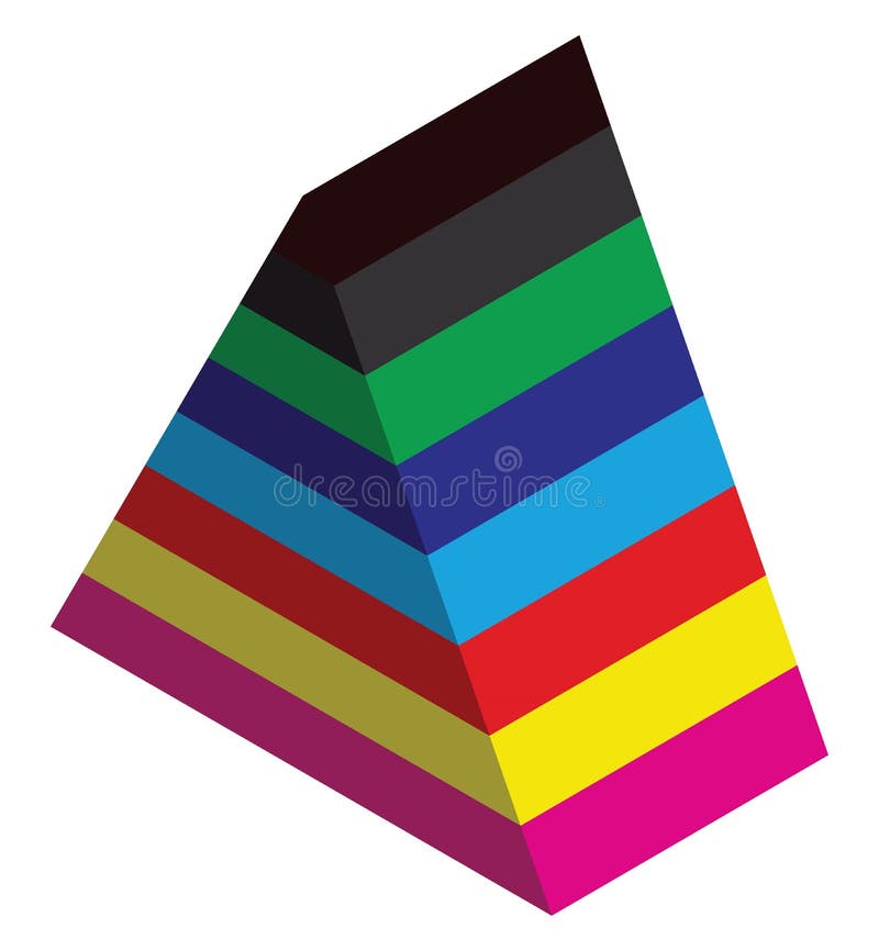 Pyramid diagram, icon stock vector. Illustration of growth - 258922863