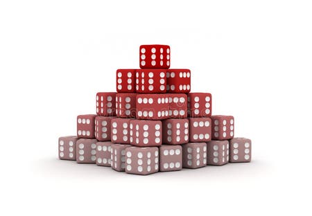 Pyramid of Dice stock illustration. Illustration of construction - 4889877