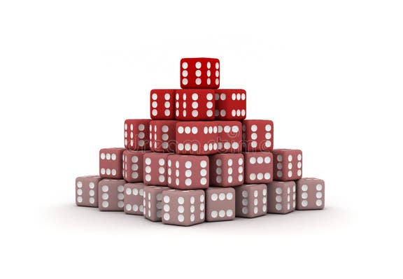 Pyramid of Dice stock illustration. Illustration of construction - 4889877