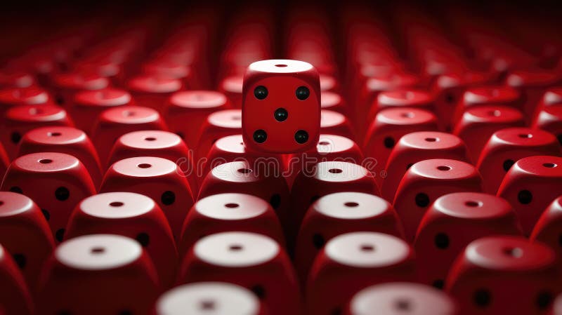 Pyramid dice red stock illustration. Illustration of generated - 343558522