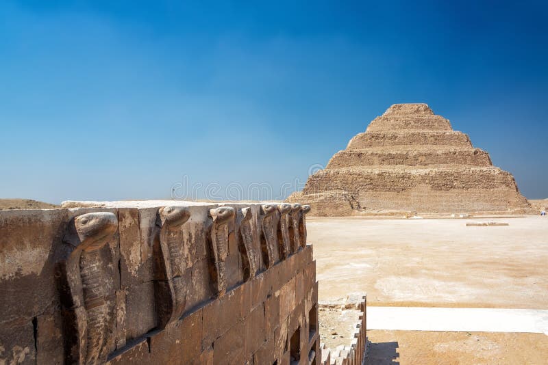 Pyramid of Djoser and Cobras Stock Image - Image of ancient, prehistory ...