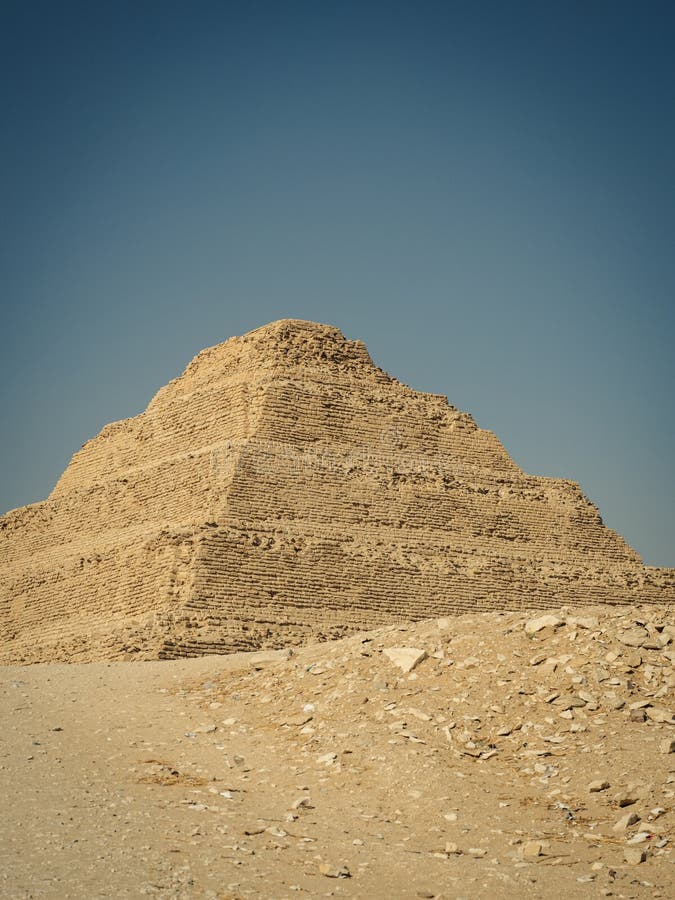 The Pyramid of Djoser. Step Pyramid of Djoser and the Pyramid Complex of Userkaf Stock Photo ...