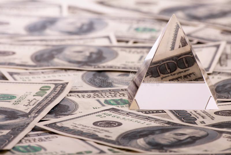 Dollar pyramid stock image. Image of economy, architecture - 18179443