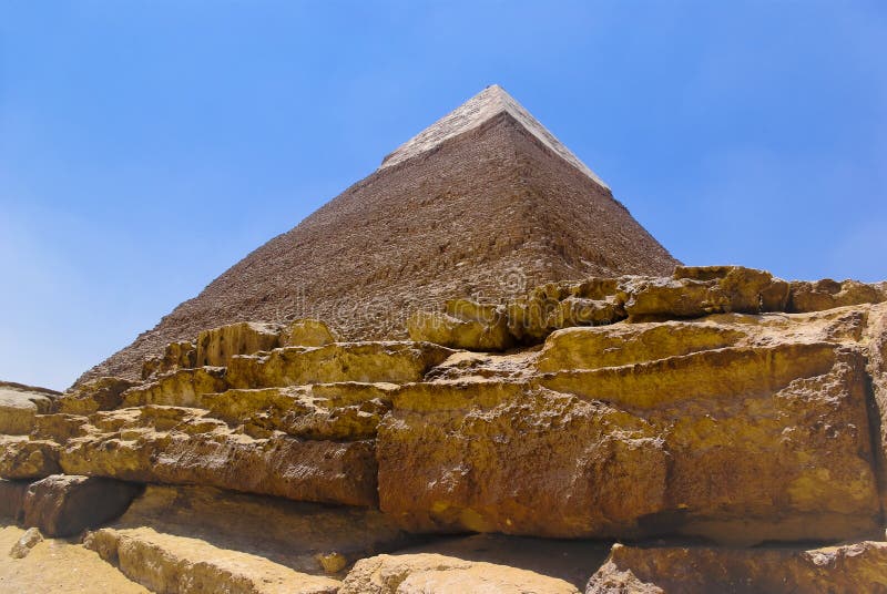 Pyramid in Egypt - Big Stones Close-up Stock Photo - Image of ...