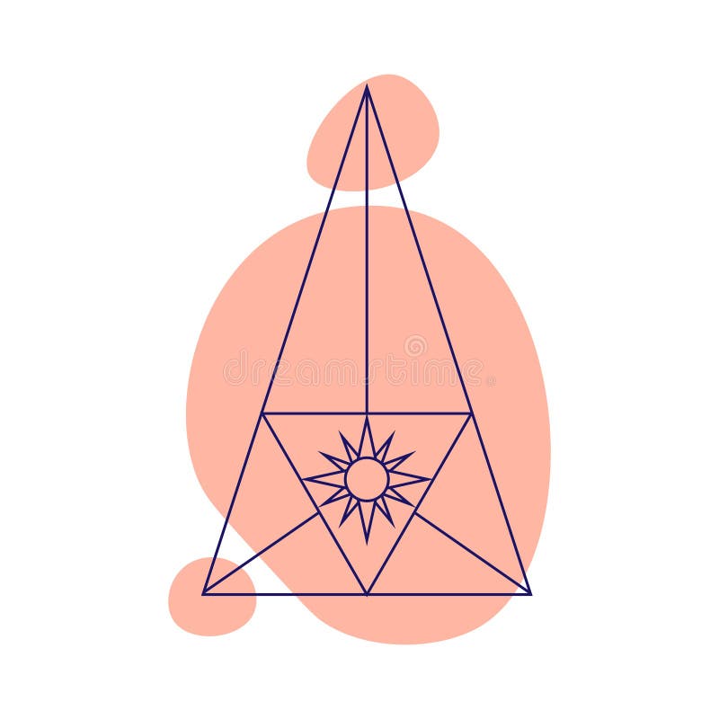 Pyramid. Esoteric symbol stock vector. Illustration of magic - 270781486
