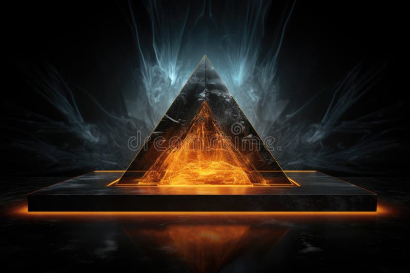 A Pyramid with a Fire Inside of it. Mystical Pyramid is Associated with ...