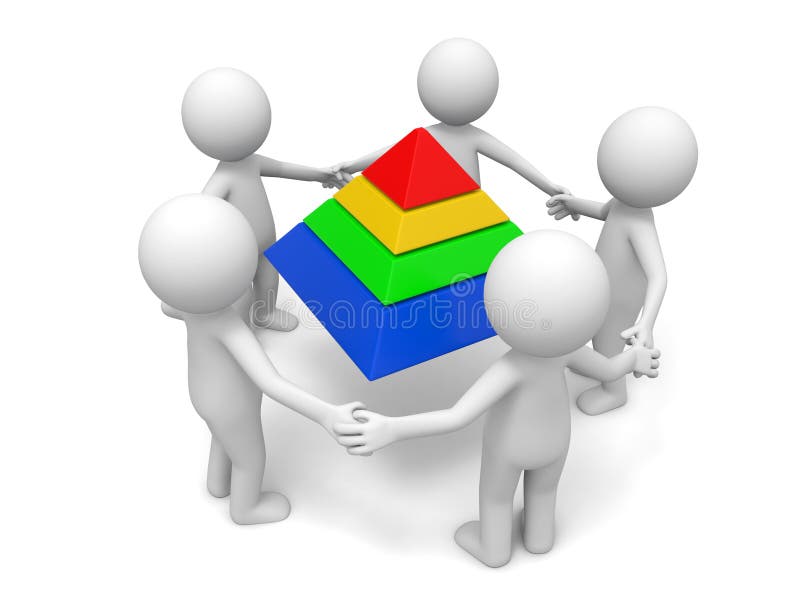 Pyramid stock illustration. Illustration of person, large - 30989678