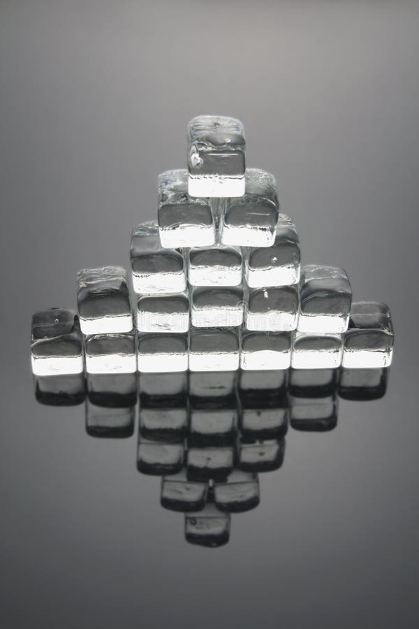 Pyramid Formed by Ice Cubes Stock Photo - Image of blocks, object: 16214588