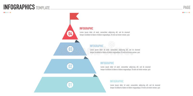 Pyramid, Funnel Paper Origami Infographic for Business Presentation ...