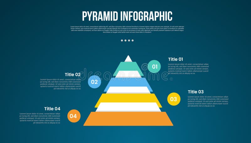 Pyramid or Funnel Template Infographic with Spider Shape Skew on Top ...