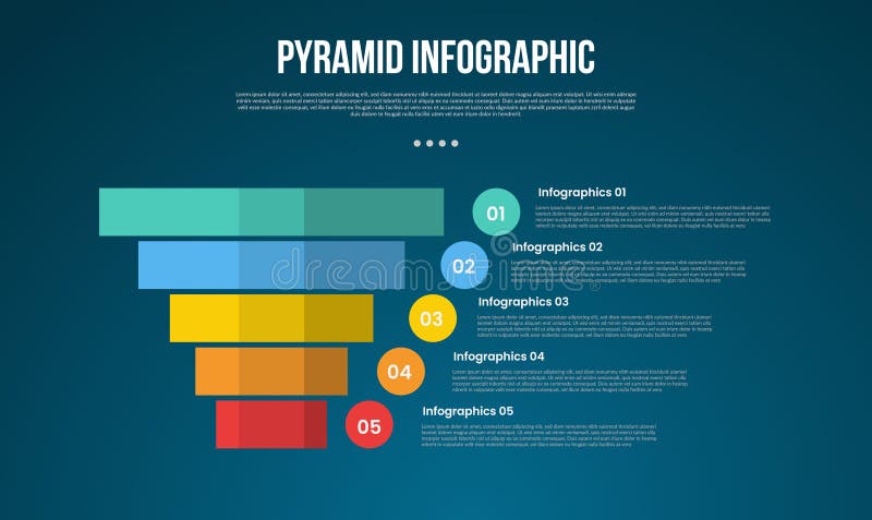 Pyramid or Funnel Template Infographic with Reverse Pyramid with Sharp ...