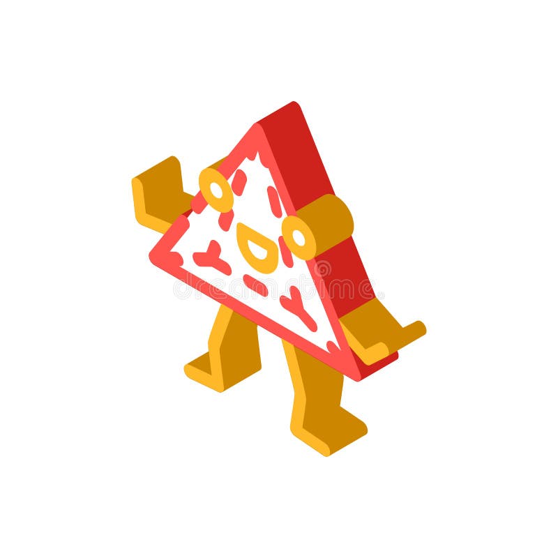 Pyramid Geometric Shape Character Isometric Icon Vector Illustration ...