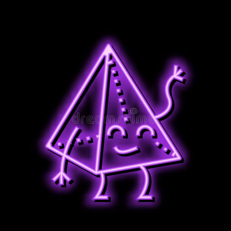 Pyramid Geometric Shape Character Neon Glow Icon Illustration Stock ... Pyramid Geometric Shape Character Neon Glow Icon Illustration Stock ...