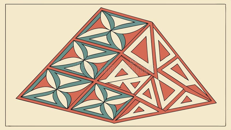 Pyramid Geometric Shape, 3D and Abstract Design Vector Design ...