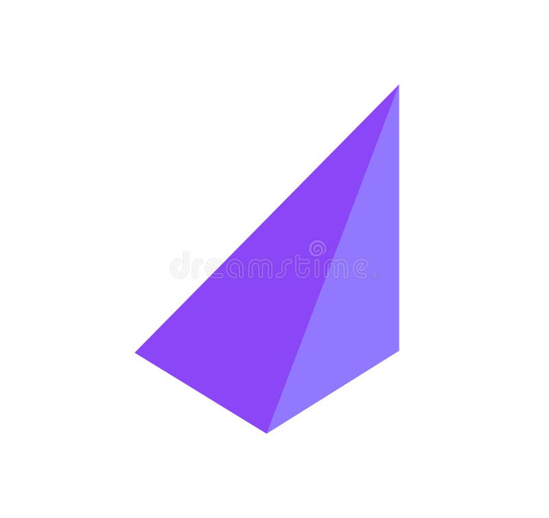 Pyramid Geometric Shape 3D Vector Illustration Stock Vector ...