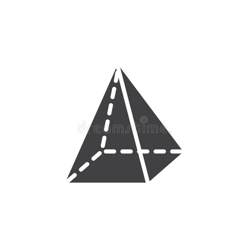 Pyramid Geometrical Figure Vector Icon Stock Vector - Illustration of ...