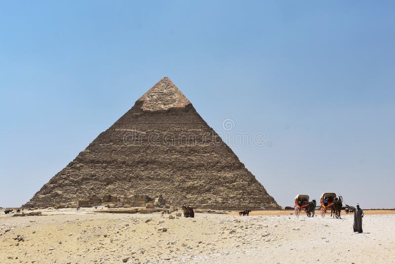 The Pyramid of Giza, Cairo, Egypt. Stock Photo - Image of building ...