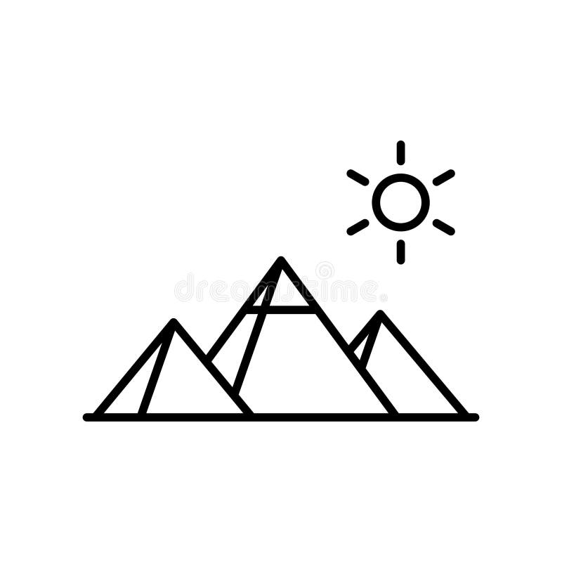 Pyramid of Giza stock vector. Illustration of number - 283626252