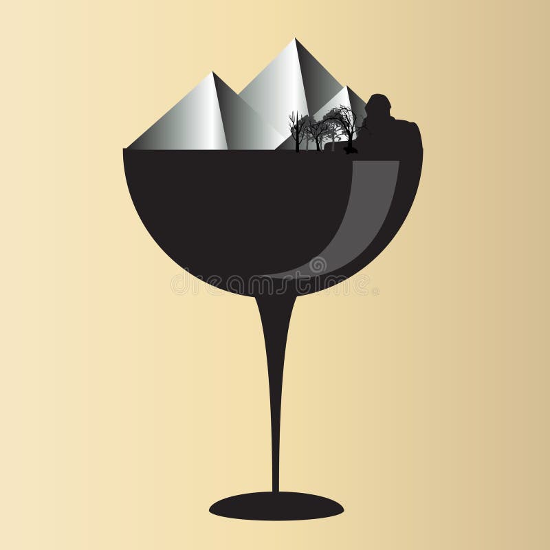 Pyramid on glass stock vector. Illustration of clipart - 31948074