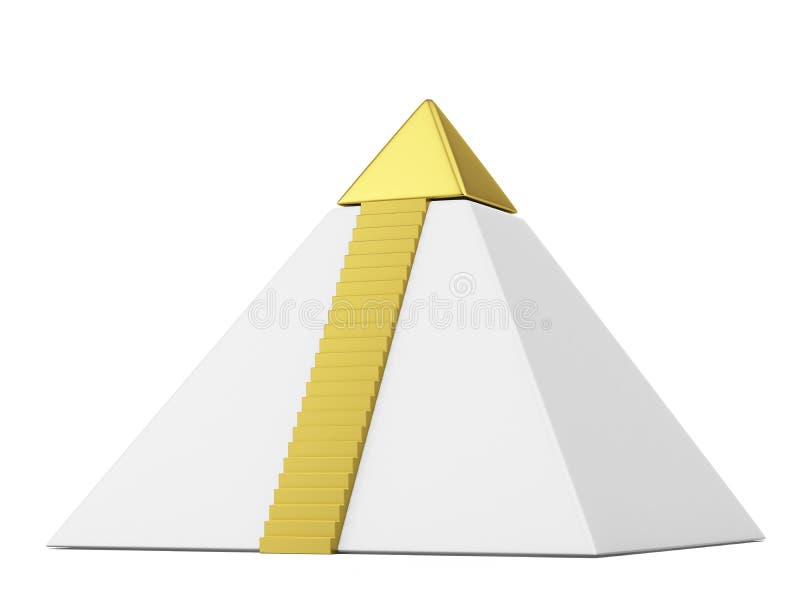 Pyramid golden stock illustration. Illustration of architecture - 30316013