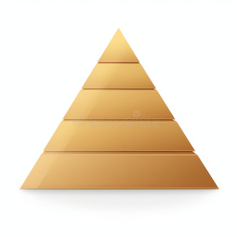 Pyramid Gold on White Background - Vector Art with Depth and Balance ...