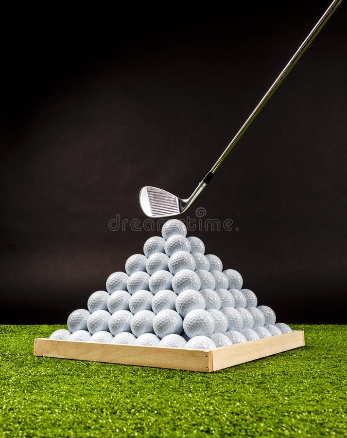 Golf Training in the Driving Range Stock Image - Image of golfing ...