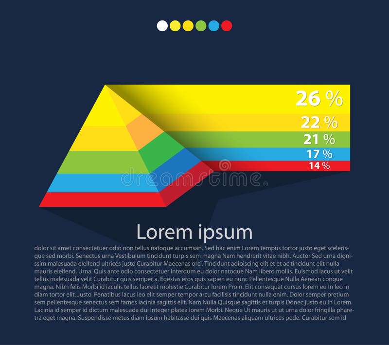 Pyramid graph stock vector. Illustration of business - 32785446