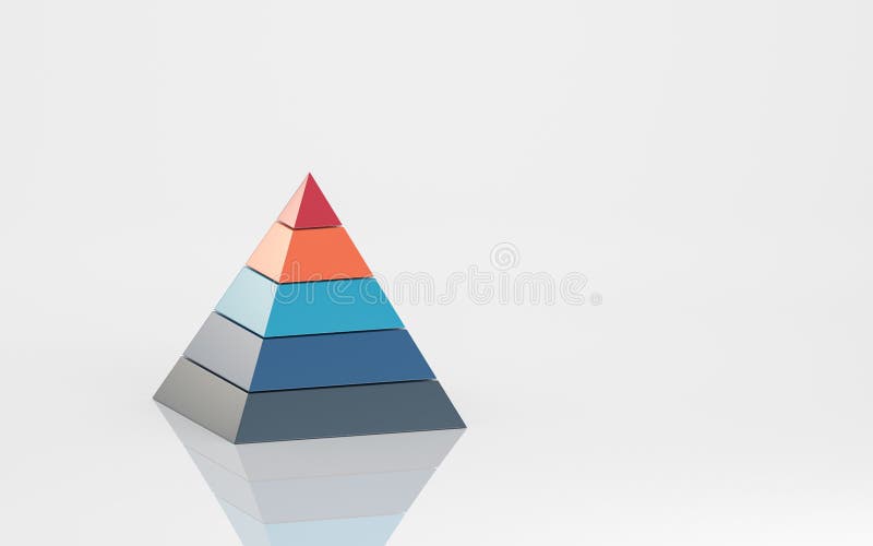 Pyramid Graphics and Data Analysis, 3d Rendering Stock Illustration ...