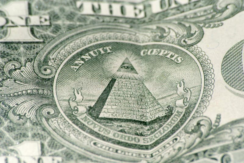 Pyramid, the great seal stock image. Image of currency - 2352675