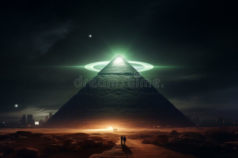 The Pyramid Has a Strange Light at the Top by Generative AI Stock ...