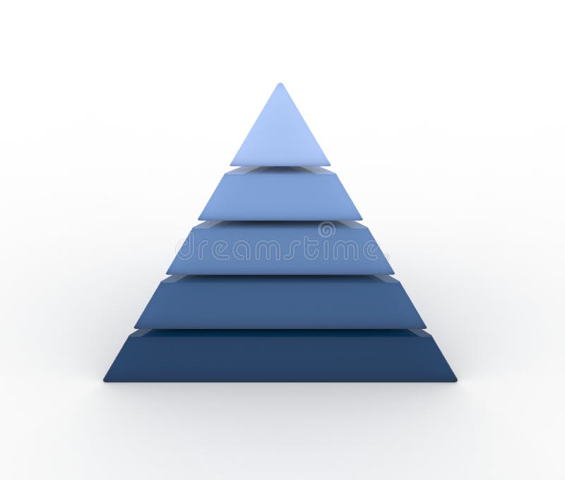 Pyramid 5 levels stock illustration. Illustration of diagram - 20764144